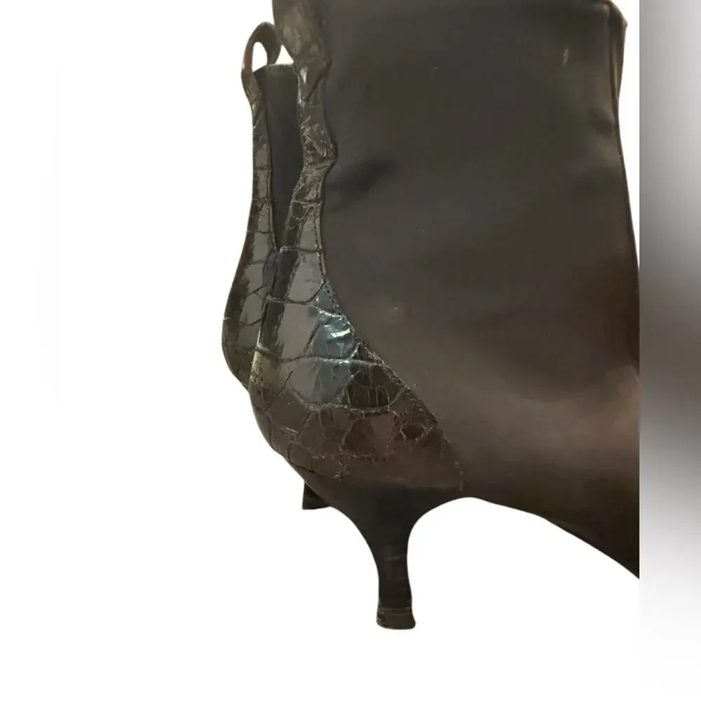 Donald J. Pliner | Shoes | Donald J Pliner Brown Crock Embossed Pointed ...